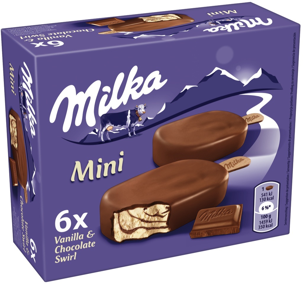 Sladoled mini, Milka, 6 x 50 ml